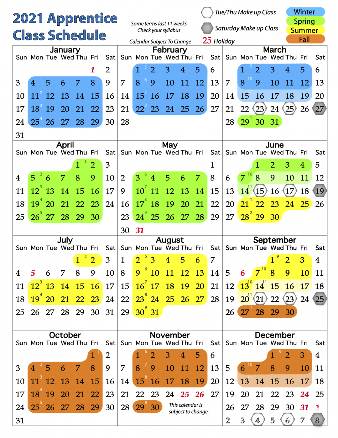Apprentice Yearly Schedule - NECA-IBEW Electrical Training Center
