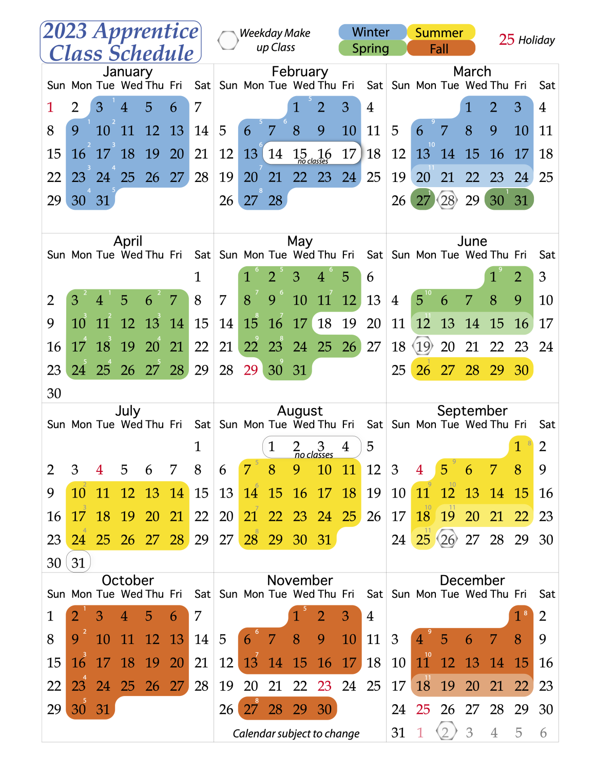 Apprentice Yearly Schedule - NECA-IBEW Electrical Training Center